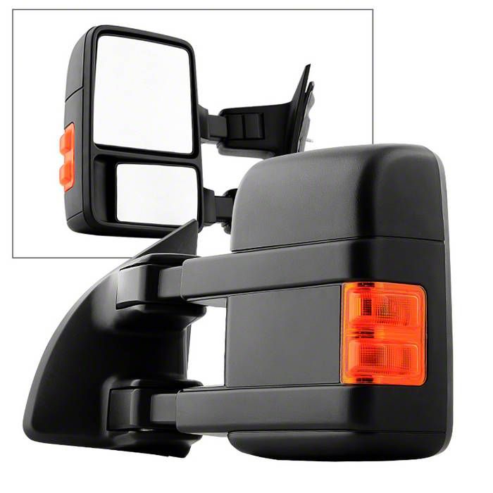 F-250 Super Duty Manual Extendable Towing Mirror with LED Turn Signal ...