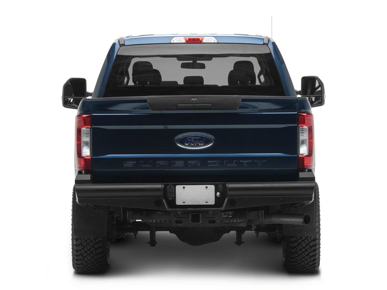 F-250 Super Duty Pipe Force Series Rear Bumper; Black Textured (17-22 F ...