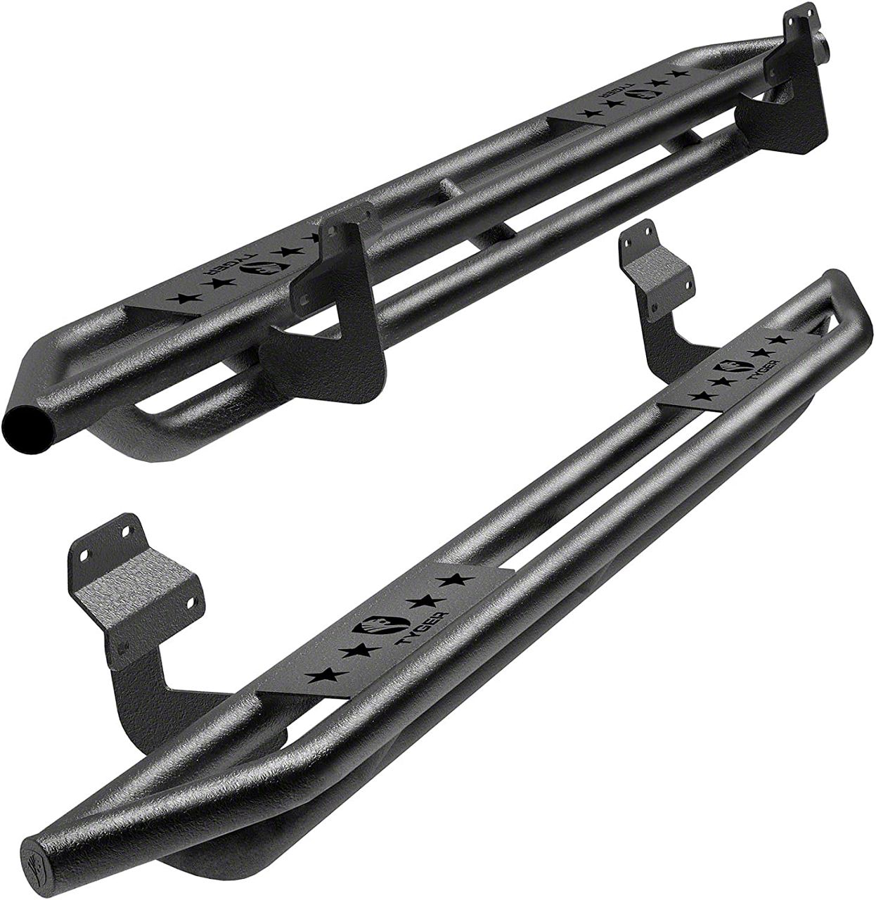 F-250 Super Duty Star Armor Side Step Bars; Textured Black (17-26 F-250 ...