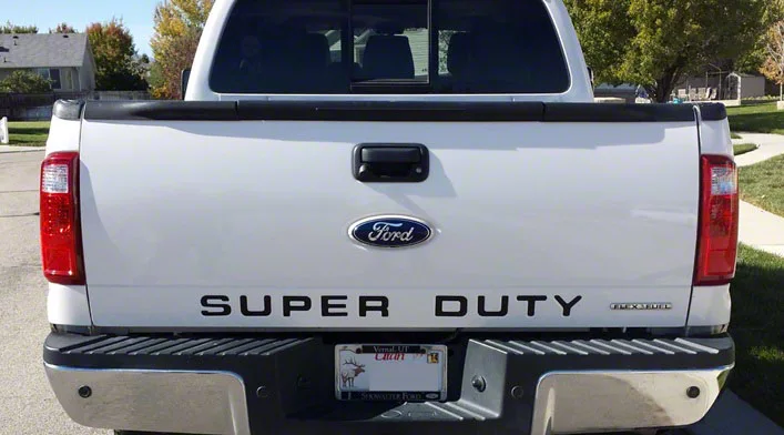 F-250 Super Duty Super Duty Tailgate Letter Inserts; Matte Black (11-16 ...