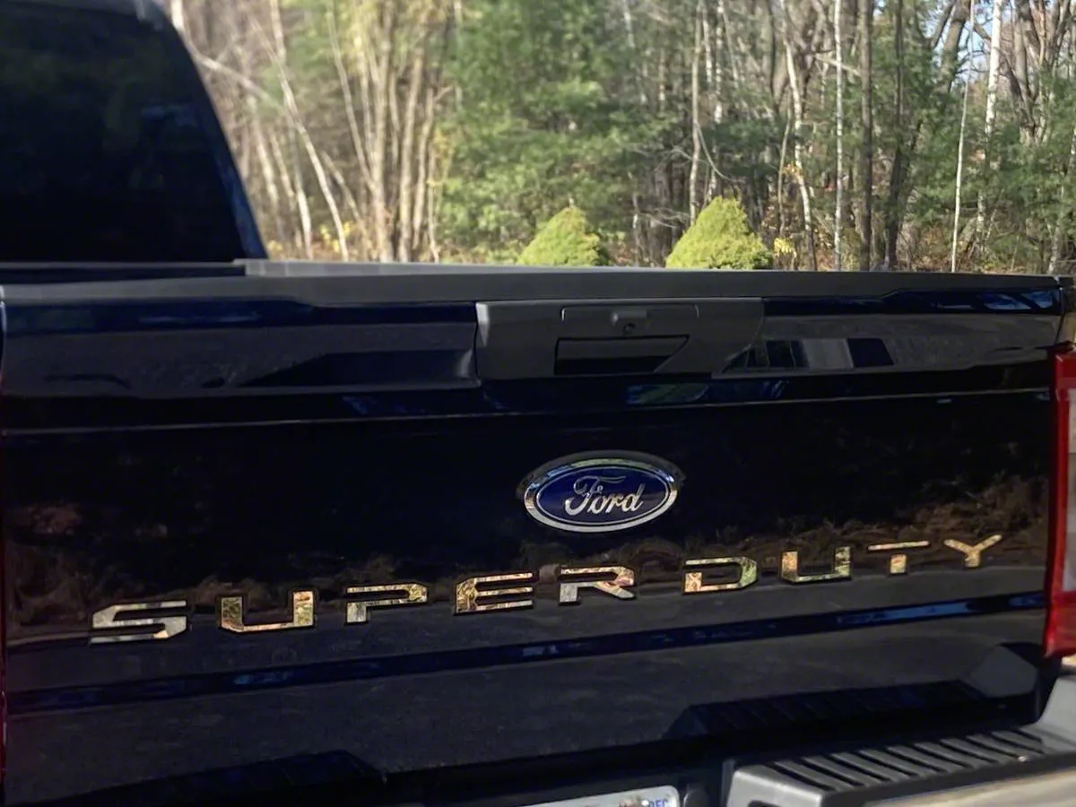 F-250 Super Duty Tailgate Letter Inserts; Stainless Steel (23-26 F-250 ...