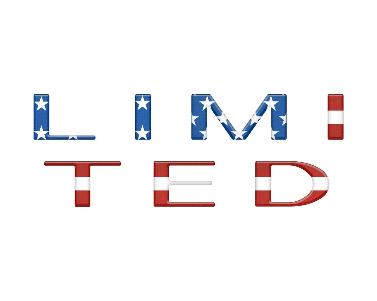 F-250 Super Duty Tailgate Letter Overlays; American Flag (23-26 F-250 ...