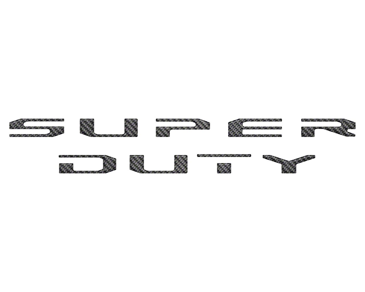F-250 Super Duty Tailgate Letter Overlays; Domed Carbon Fiber (20-22 F ...