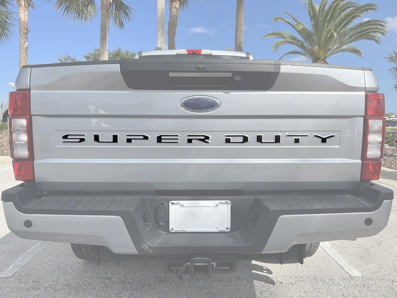F-250 Super Duty Tailgate Letter Overlays; Forged Carbon Fiber (20-22 F ...