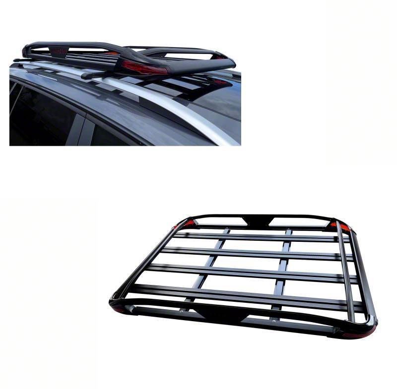 F-250 Super Duty Traveler Roof Rack with Red Reflector; Black; 55-Inch ...