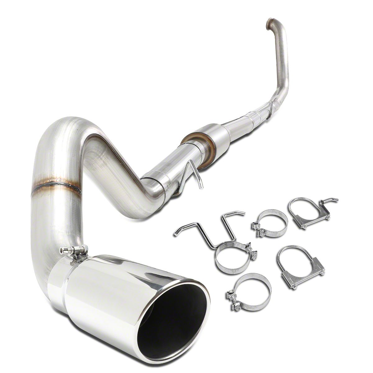F-250 Super Duty Turbo-Back Single Exhaust System with Polished Tip ...