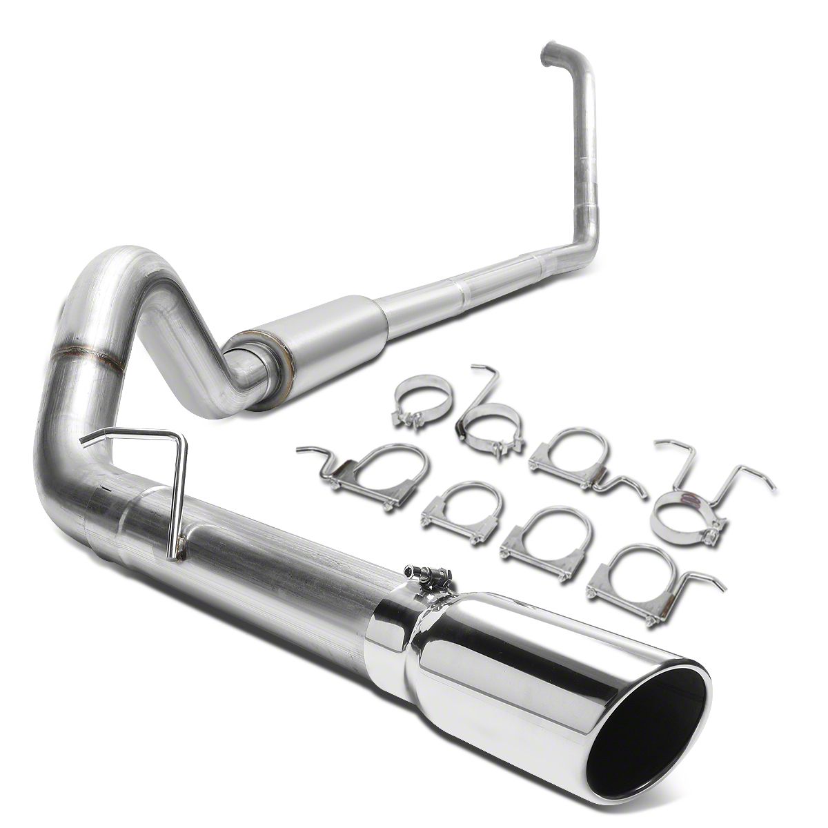 F-250 Super Duty Turbo-Back Single Exhaust System with Polished Tip ...