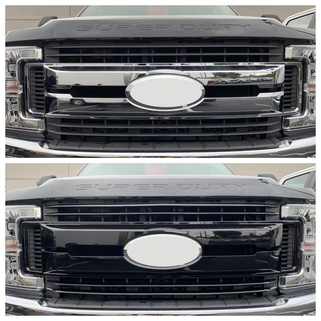 F-250 Super Duty Upper Overlay Grille; Black (20-22 F-250 Super Duty ...