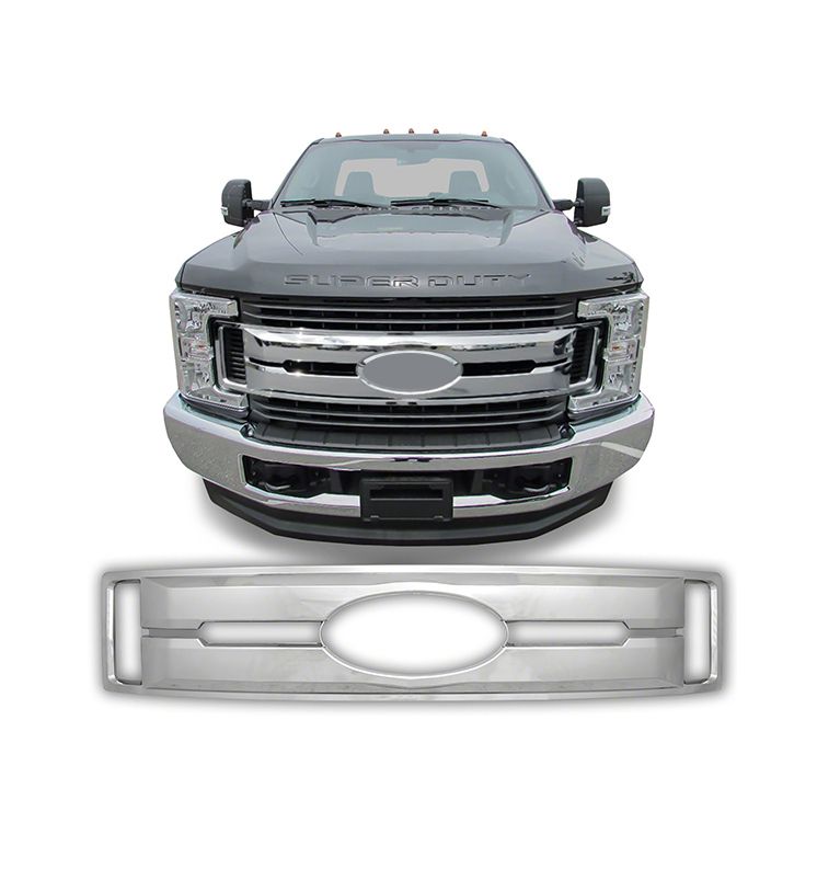 F-250 Super Duty Upper Overlay Grille; Chrome (20-22 F-250 Super Duty ...