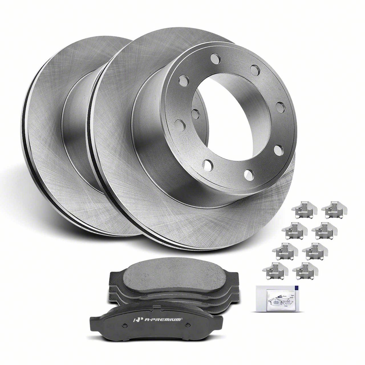 F-250 Super Duty Vented 8-Lug Brake Rotor and Pad Kit; Rear (11-12 F ...