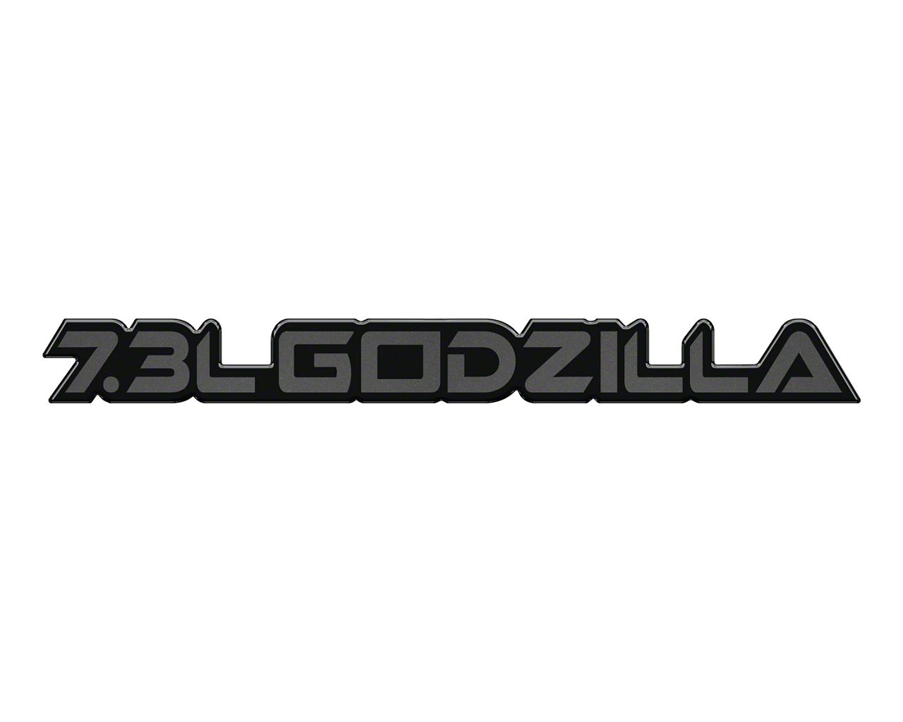 F-350 Super Duty 7.3L Godzilla Badge; Carbonized Gray (20-24 7.3L F-350 ...