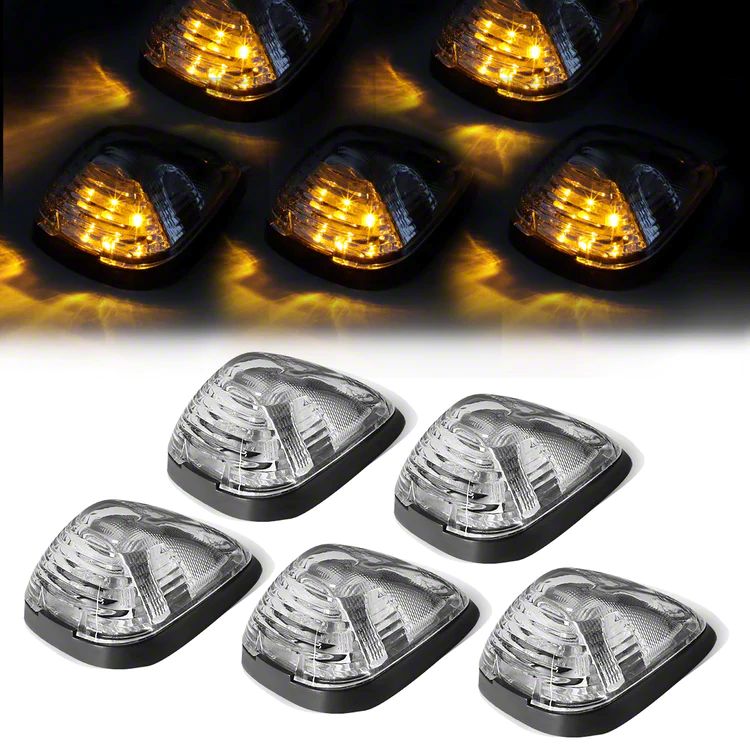 F-350 Super Duty Amber LED Cab Lights; Chrome (11-16 F-350 Super Duty ...