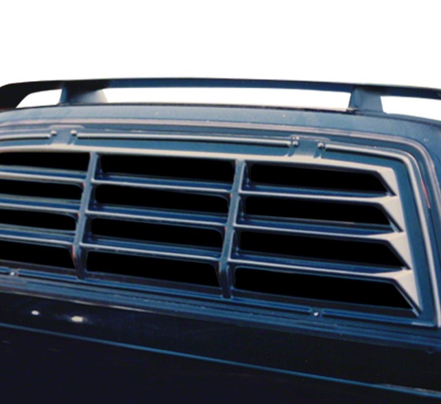 F-350 Super Duty Classic Profile Rear Window Louvers; Textured Black (99-07 F-350 Super Duty w/o ...