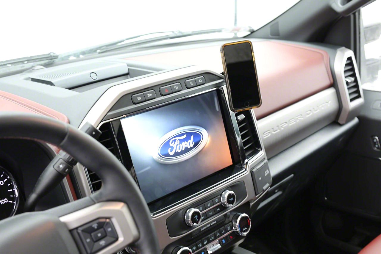 F-350 Super Duty Direct Fit Phone Mount with Charging Auto Closing ...