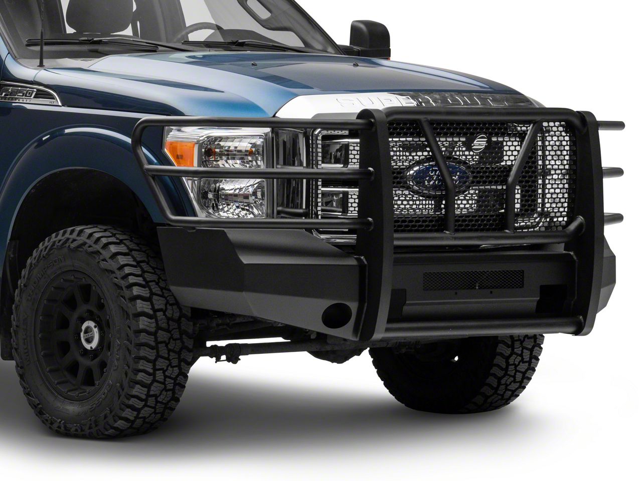 F-350 Super Duty Elevation Front Bumper; Fine Textured Black (11-16 F ...