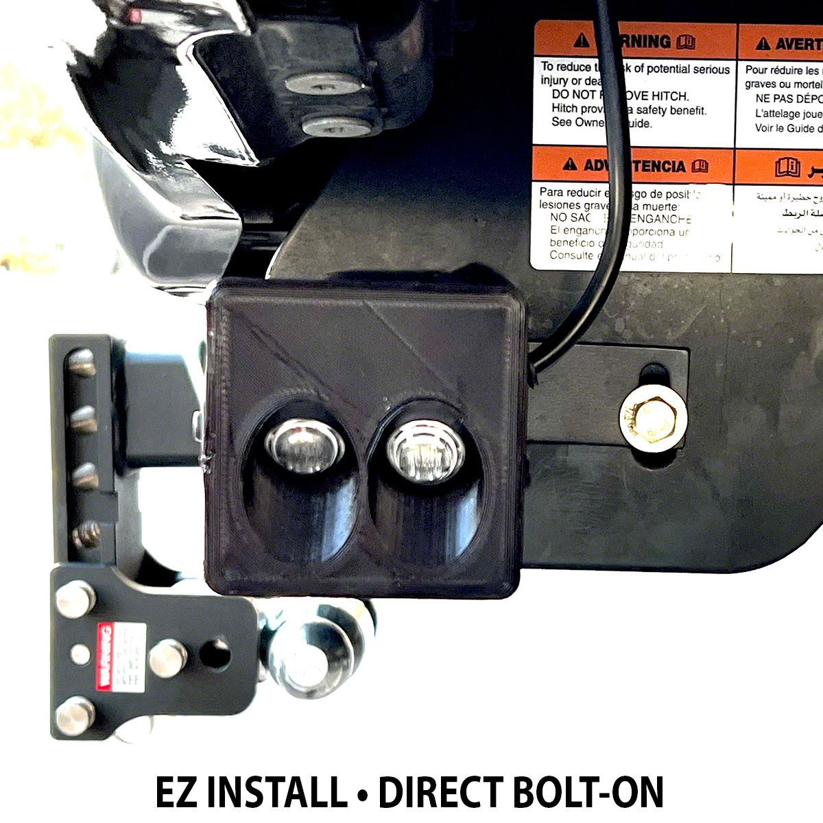 F-350 Super Duty Hitch Bar Reverse 7-Inch LED Flood Lighting Heavy Duty ...