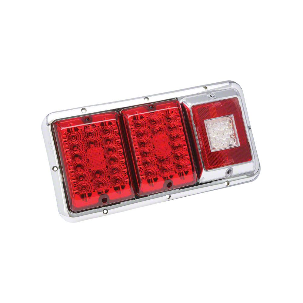 F-350 Super Duty Horizontal Mount Trailer Tail Light; Red/Red LED ...