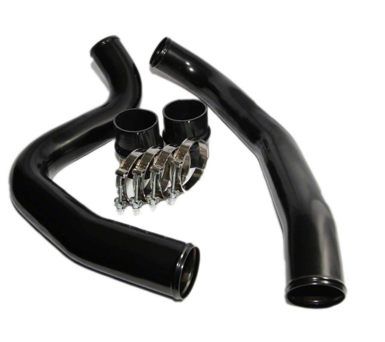F-350 Super Duty Intercooler Pipe Kit; Black (Late 99-03 7.3L ...