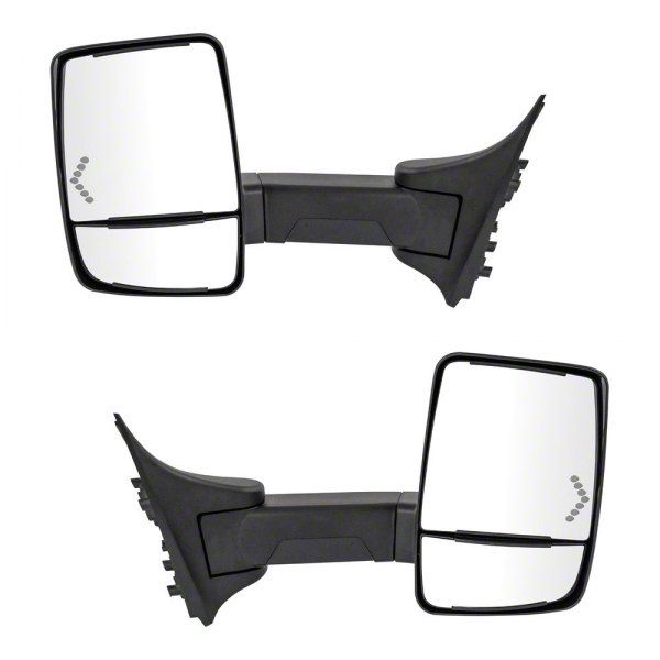 F-350 Super Duty Long Arm Design Powered Heated Mirrors with LED Turn ...