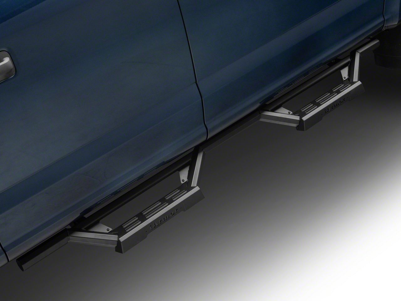 F-350 Super Duty Octagon Tube Drop Style Nerf Side Step Bars; Black (17 ...