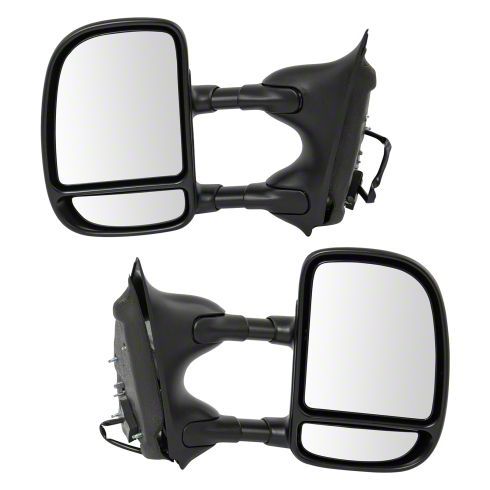 F-350 Super Duty Powered Non-Heated Towing Mirrors; Textured Black (99 ...