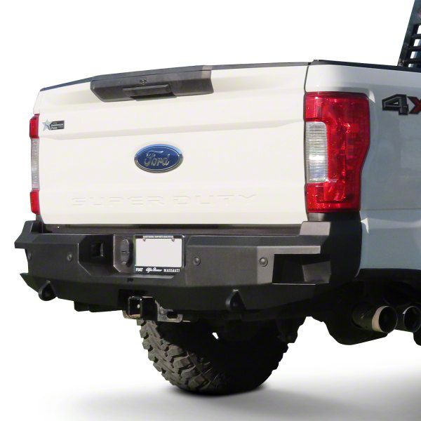 F-350 Super Duty Premier Series Rear Bumper; Black Textured (17-22 F ...