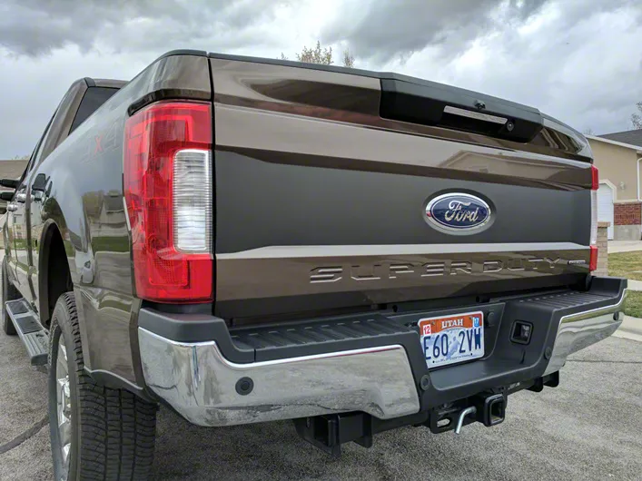 F-350 Super Duty Tailgate Blackout; Gloss Black (17-19 F-350 Super Duty ...