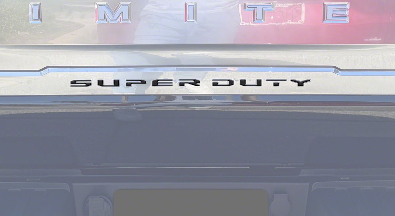 F-350 Super Duty Tailgate Letter Overlays; Forged Carbon Fiber (23-24 F ...