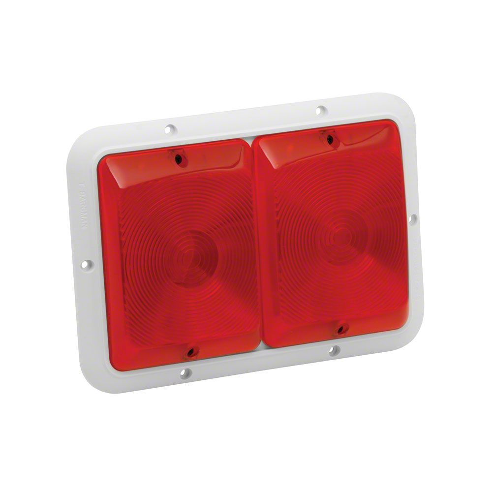 F-350 Super Duty Trailer Tail Light 84; Recessed Double Red, Red; White ...
