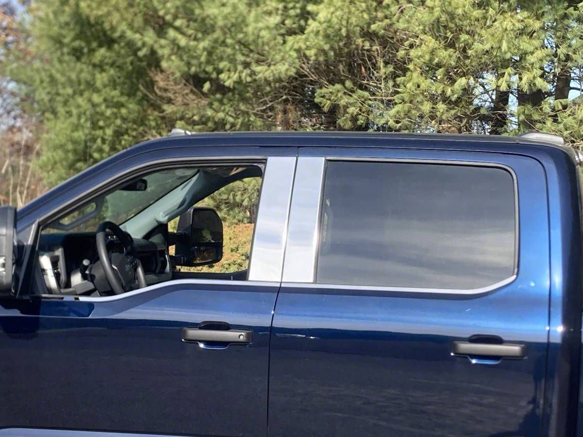 F-350 Super Duty Window Sill Trim Set; Stainless Steel (23-26 F-350 ...