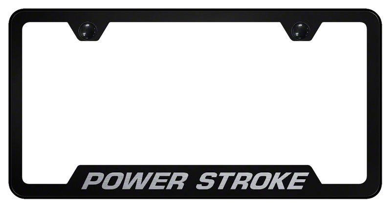 F-350 Super Duty Powerstroke Laser Etched Cut-Out License Plate Frame ...
