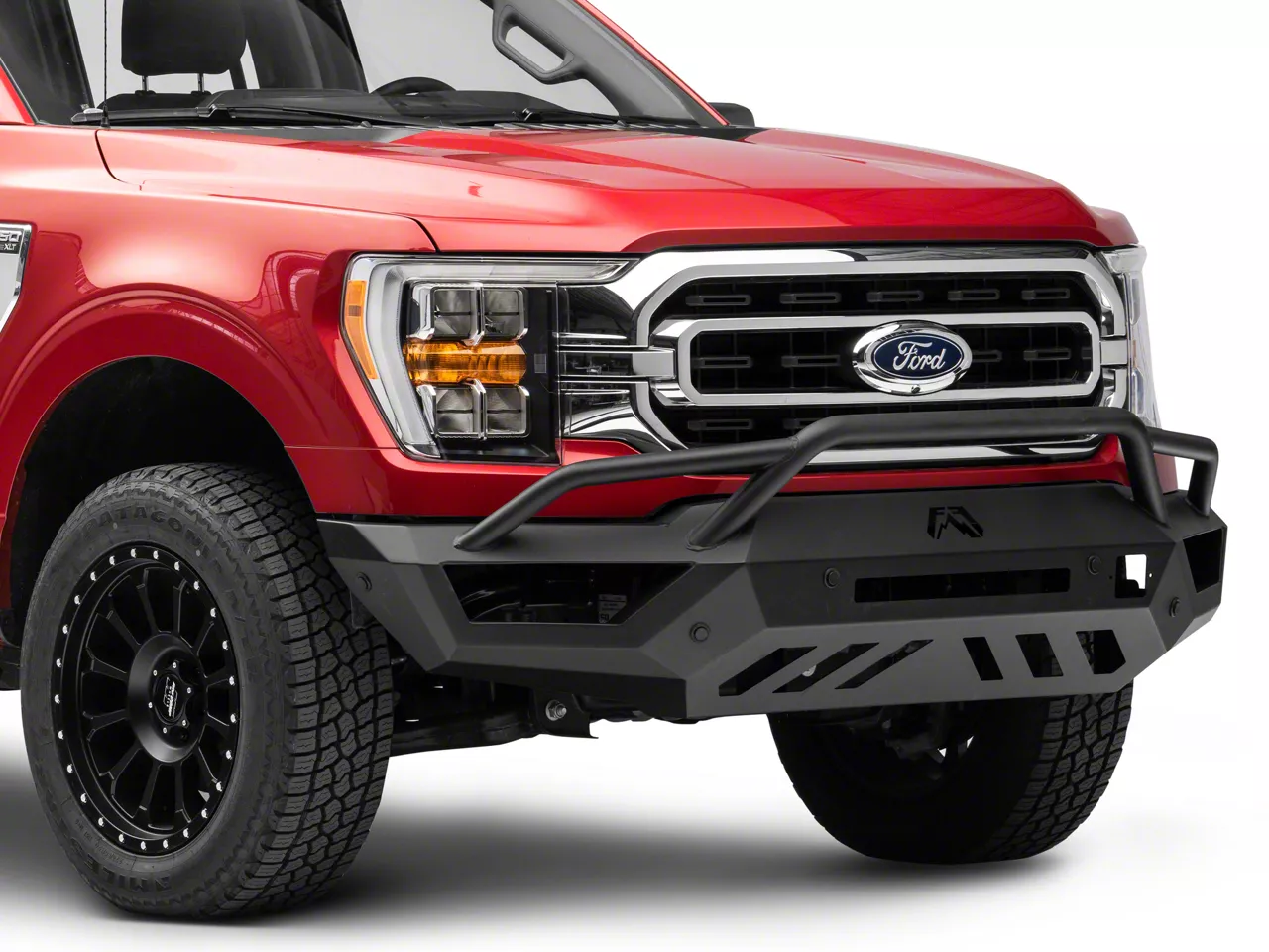 Fab Fours F-150 Vengeance Front Bumper with Pre-Runner Guard; Matte ...