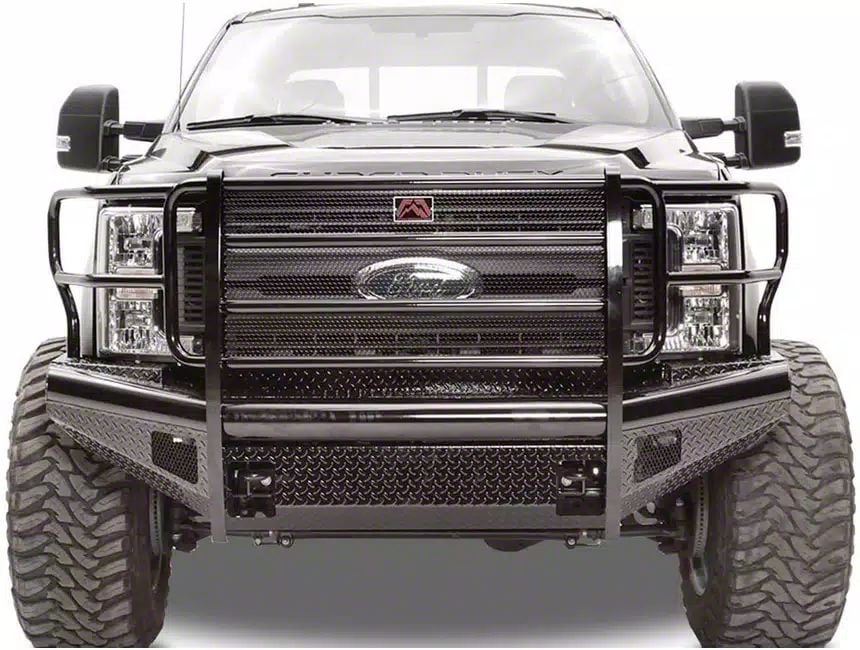Fab Fours F-250 Super Duty Black Steel Front Bumper with Full Guard ...