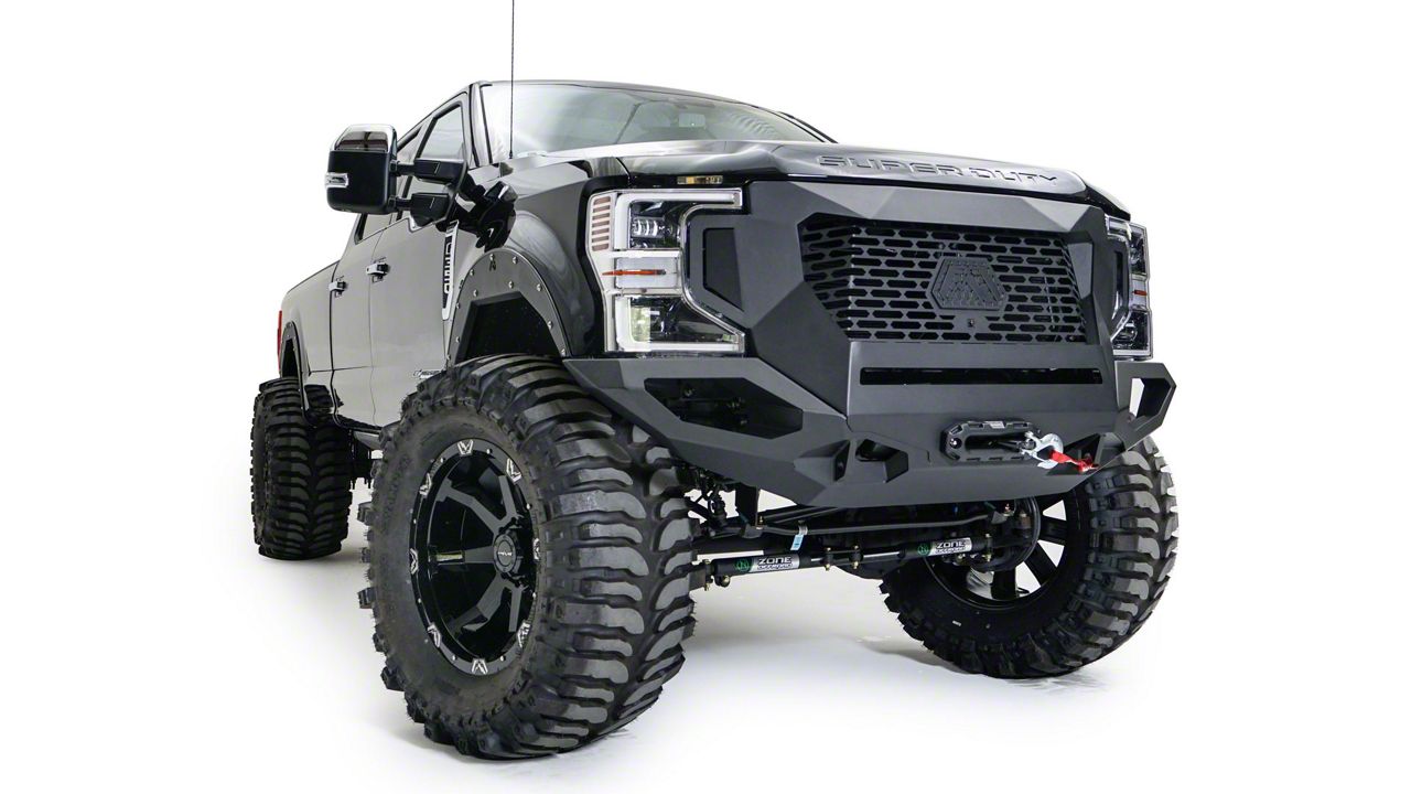Fab Fours F-250 Super Duty Front Full Width Grumper; Matte Black GR4700 ...