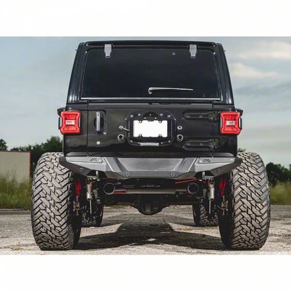 Fab Fours F-250 Super Duty Premium Rear Bumper; Pre-Drilled for Backup ...