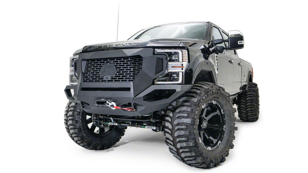 Fab Fours F-350 Super Duty Front Full Width Grumper; Matte Black GR4700 ...