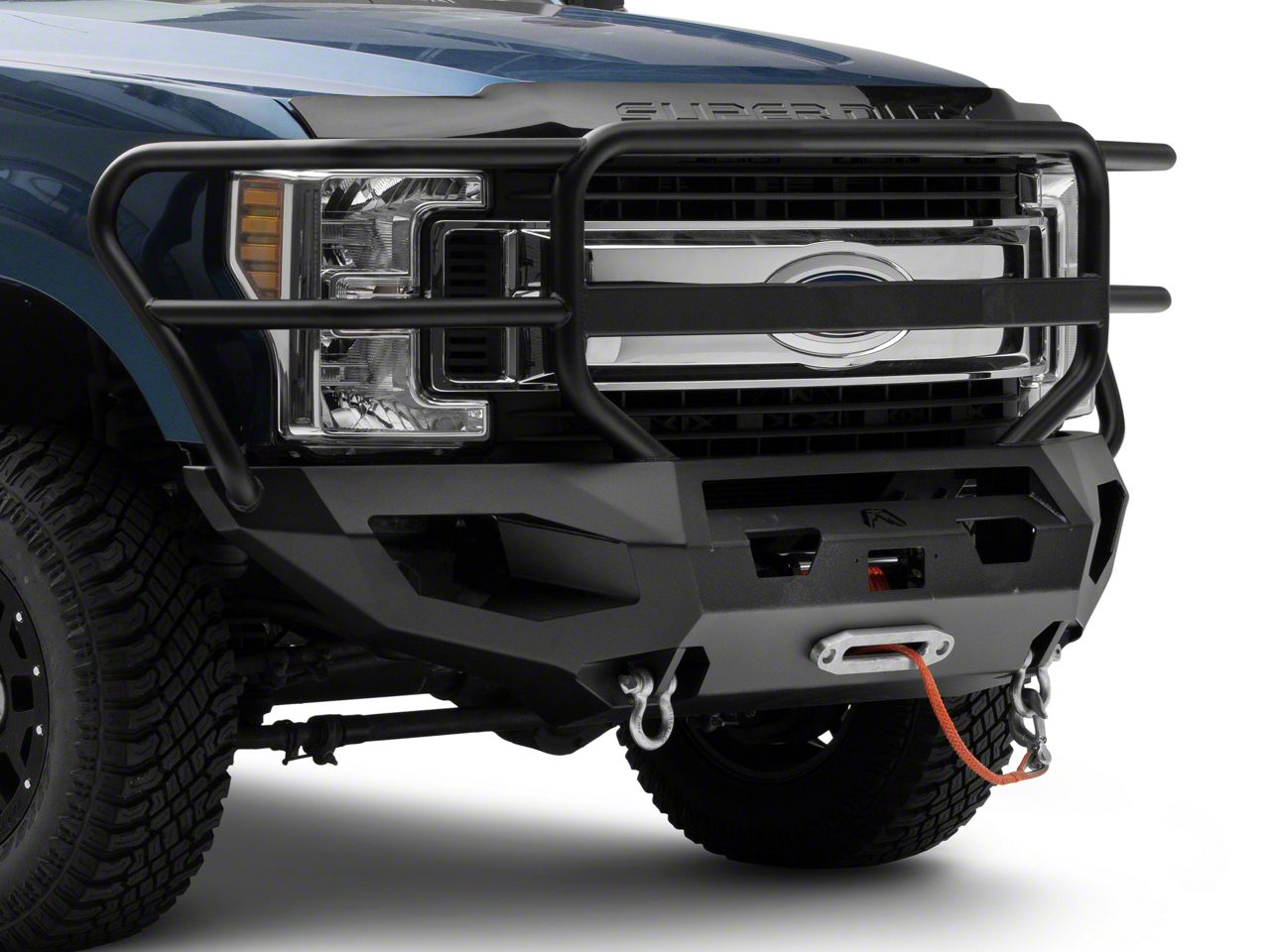 Fab Fours F-350 Super Duty Matrix Front Bumper with Full Guard and D ...