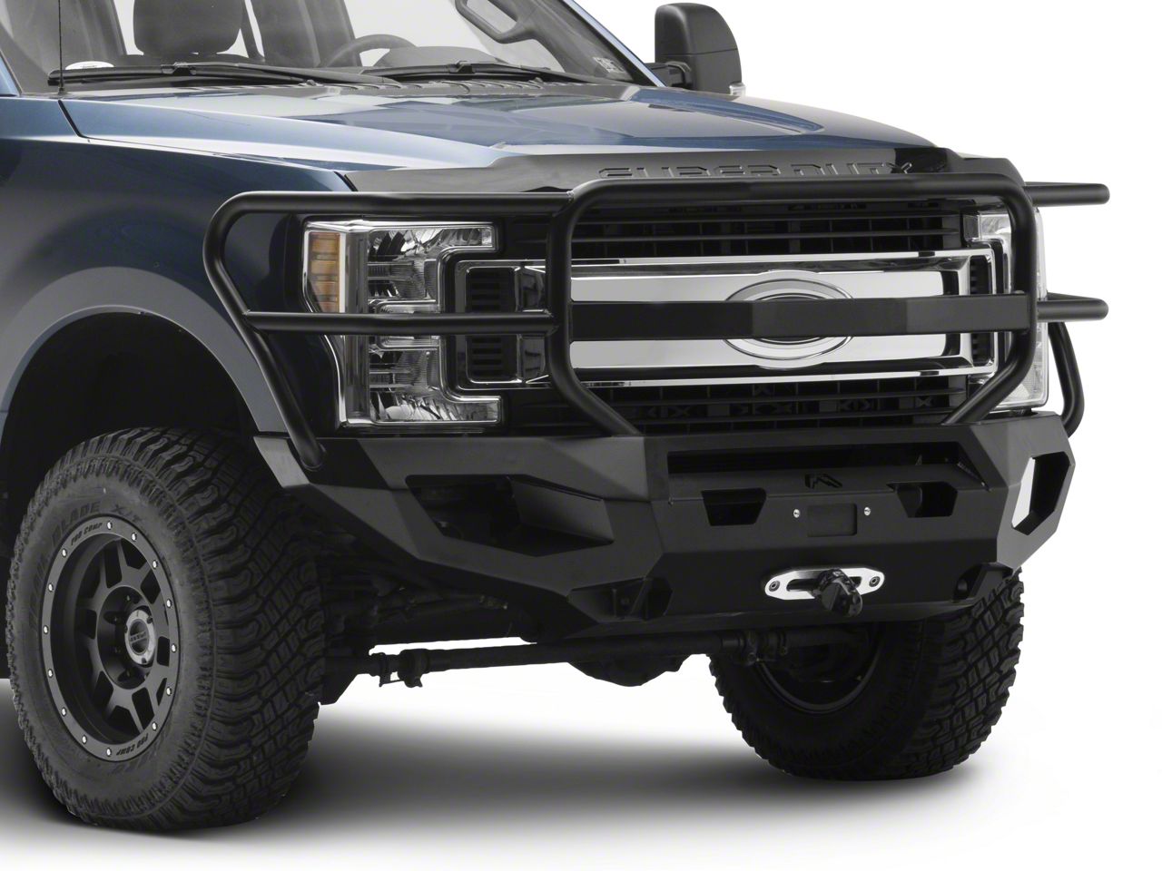Fab Fours F-350 Super Duty Matrix Front Bumper with Full Guard; Matte ...