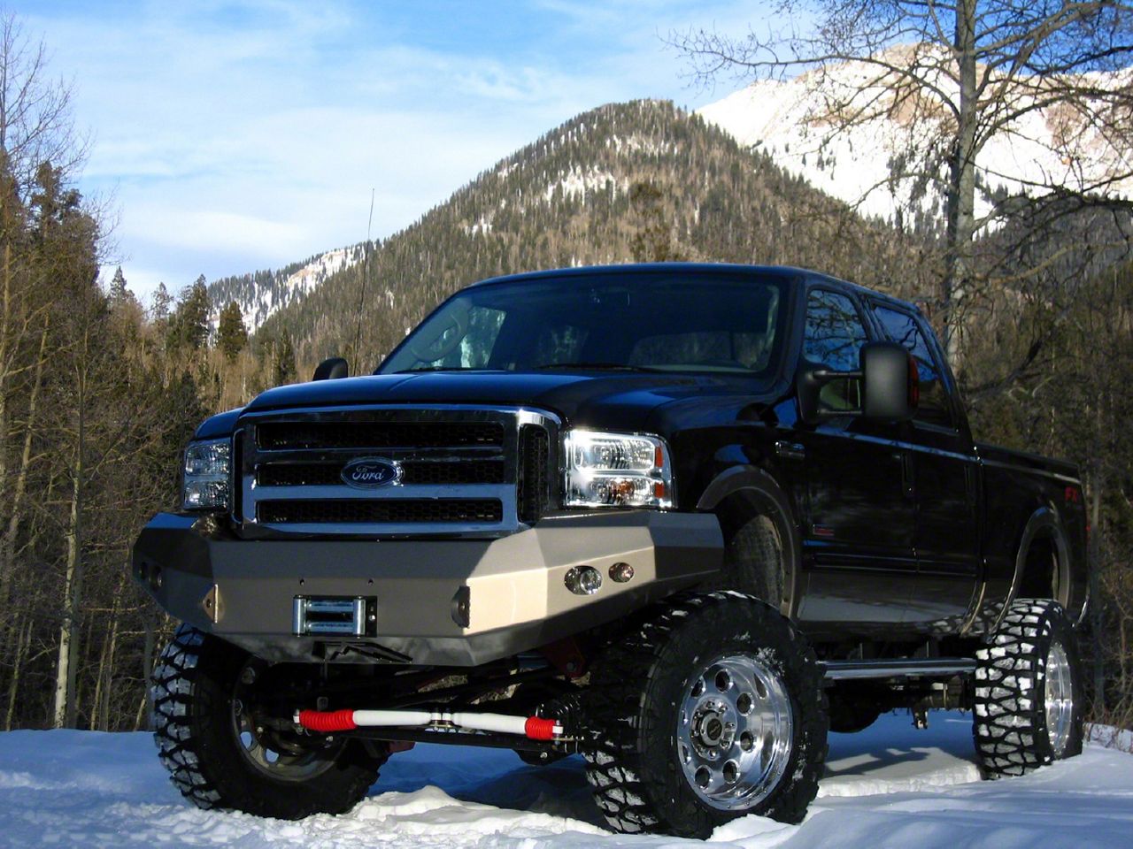 Fab Fours F-350 Super Duty Premium Winch Front Bumper; Bare Steel FS05 ...