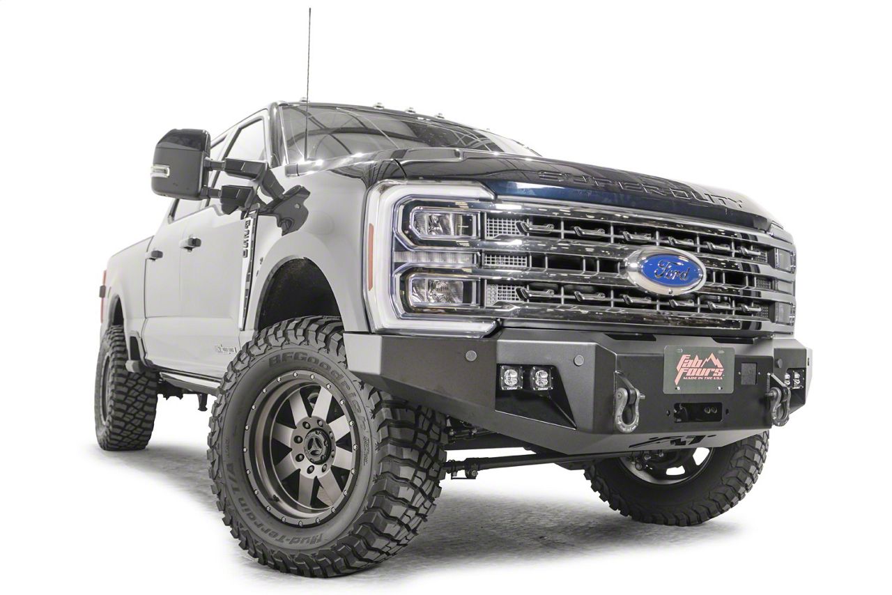 Fab Fours F-350 Super Duty Premium Winch Front Bumper; Bare Steel FS23 ...