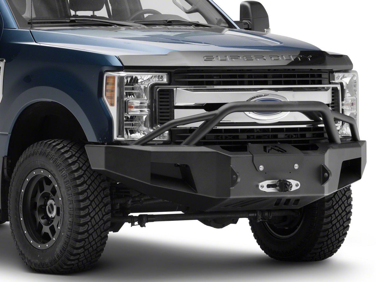 Fab Fours F-350 Super Duty Premium Winch Front Bumper with Pre-Runner ...