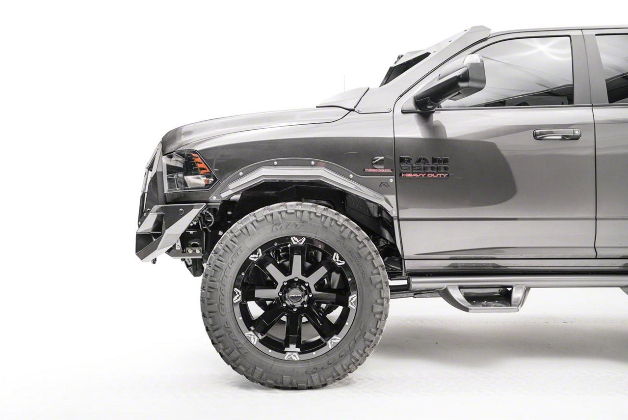 Fab Fours RAM 2500 Open Fender Flares; Bare Steel TF2910-B (16-18 RAM ...