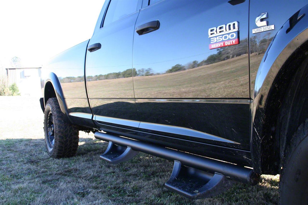 Fab Fours RAM 2500 Side Step Bars; Black J1029 (10-18 RAM 2500 Mega Cab ...