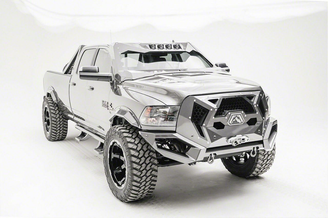 Fab Fours RAM 2500 ViCowl Windshield Protector; Bare Steel VC2900-B (10 ...