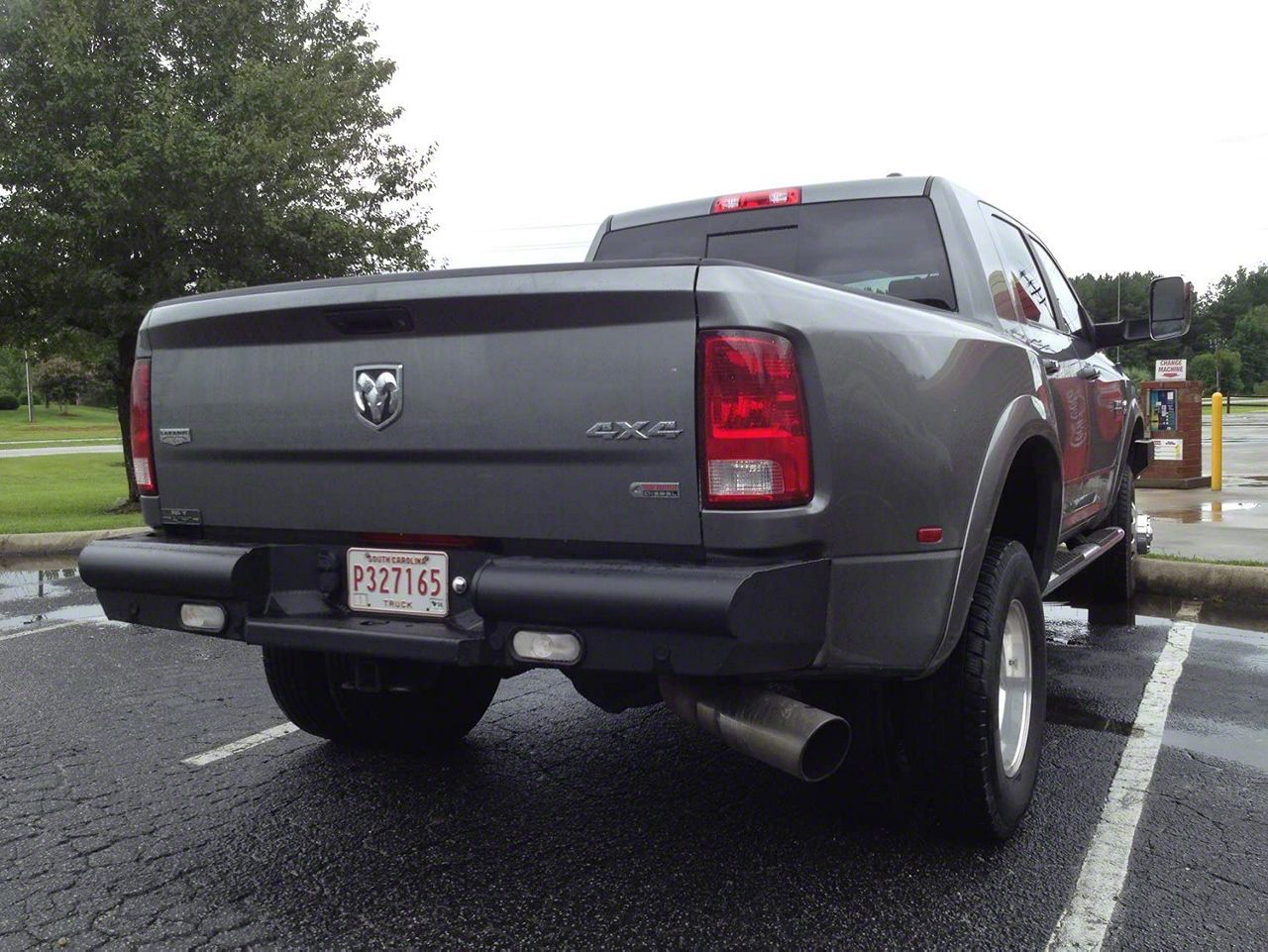 Fab Fours RAM 3500 Black Steel Elite Rear Bumper; Matte Black DR10 ...
