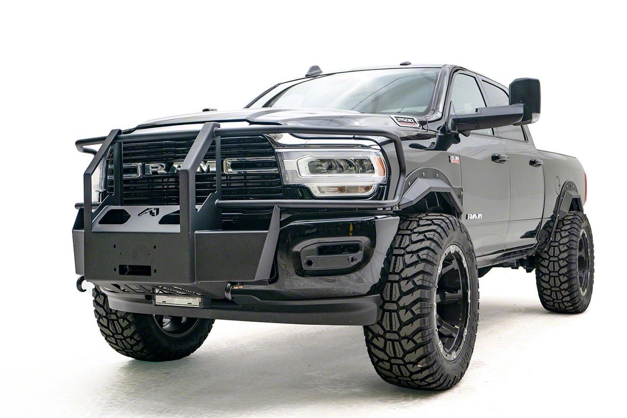 Fab Fours RAM 3500 Full Guard Winch Mount; Matte Black DR19-N4470-1 (19 ...