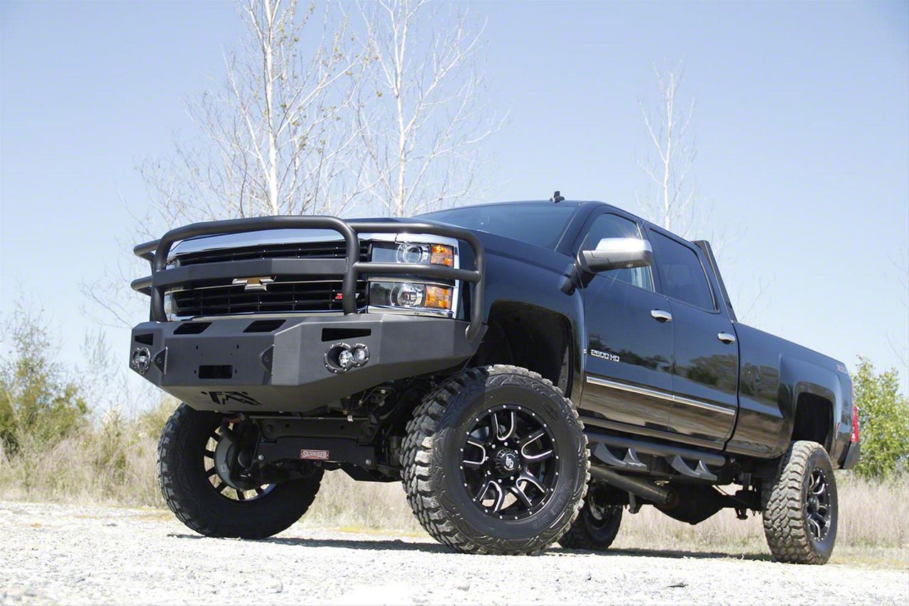 Fab Fours Silverado 2500 Premium Heavy Duty Winch Front Bumper with ...