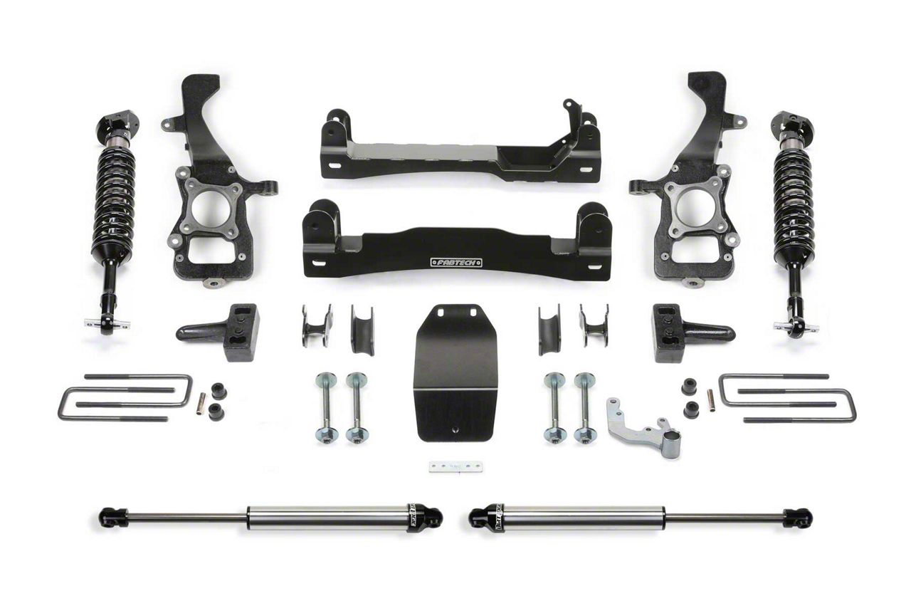 Fabtech F-150 4-Inch Suspension Lift Kit with Front Dirt Logic 2.5 Coil ...