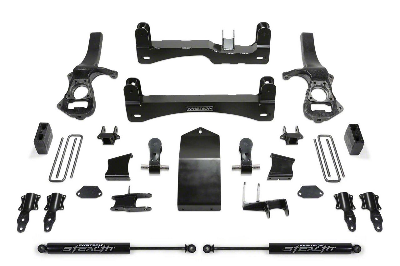 Fabtech Sierra 1500 4-Inch Basic Suspension Lift Kit with Stealth ...