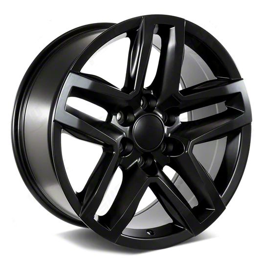 Sierra 1500 Trail Boss Style Satin Black 6-Lug Wheel; 22x9; 28mm Offset ...